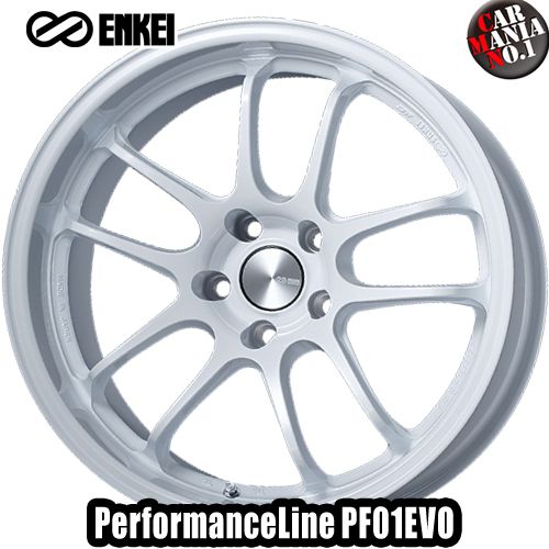 【楽天市場】ENKEI(エンケイ) パフォーマンスライン PF01EVO 18×9.5J +35 5/114.3 カラー：PW 18インチ 5穴 P.C.D114.3 ホイール新品1本 ...