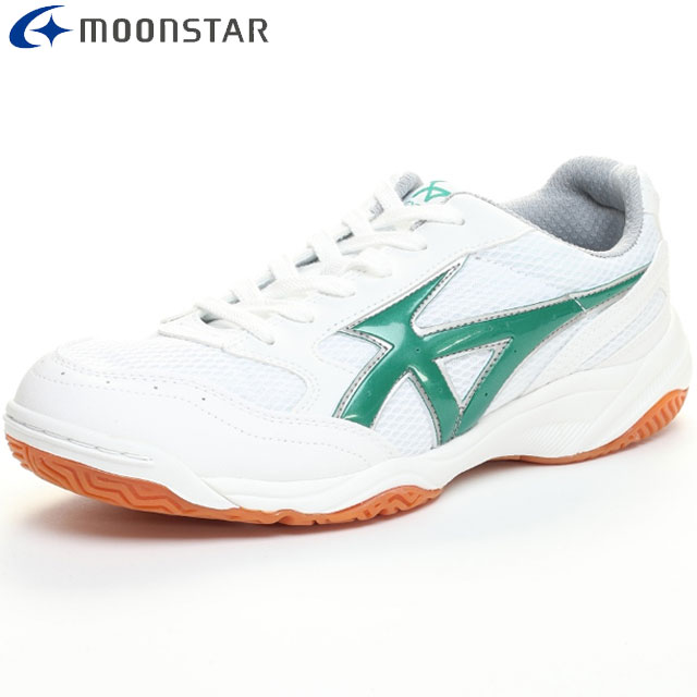 【楽天市場】☆ ムーンスター MOONSTAR 体育館シューズ メンズ レディース ユニセックス ジュニア ジムスターS400 ホワイト/グリーン 軽量 屈曲 耐久性 2E シューズ 靴 用品 ...