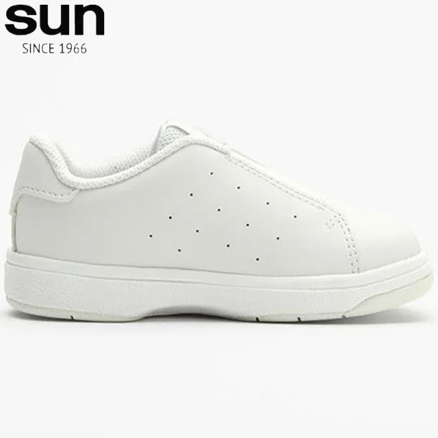 【楽天市場】アサヒシューズ SUN P001 ホワイト キッズシューズ KE73211 3E スリッポンタイプ スニーカー 通園 通学 子供靴 ...