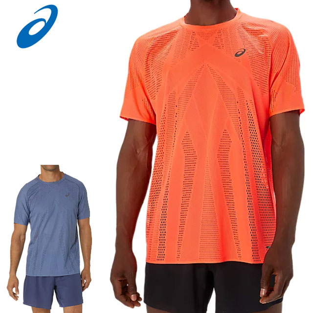 【楽天市場】ネコポス アシックス スポーツウエア メンズ METARUN ハーフジップ 半袖シャツ 2011C986 asics 半袖シャツ ...