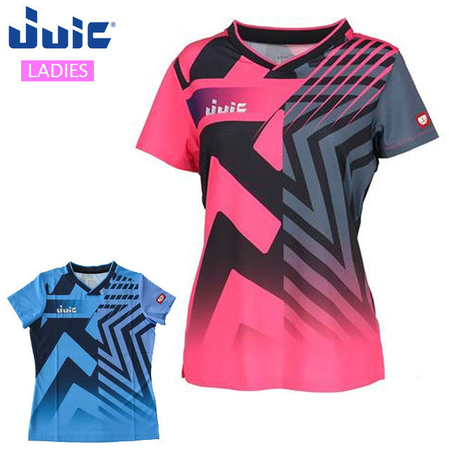 【楽天市場】ネコポス ジュウイック 卓球 レディース JUIC フォルムS ゲームシャツ 5681半袖 JTTA公認ユニフォーム 軽量素材 吸収速乾 襟なし 部活 チーム 試合 女性用 ...