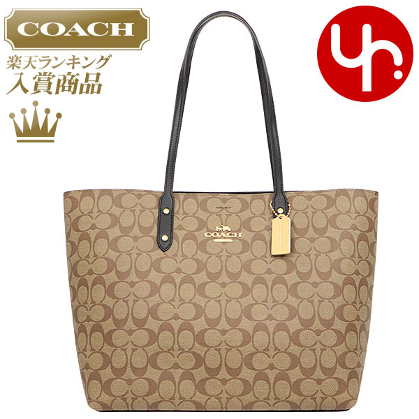 【楽天市場】コーチ COACH バッグ トートバッグ F76636 カーキ×ブラック 特別送料無料 ラグジュアリー シグネチャー タウン ...