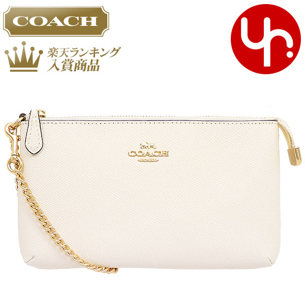 【楽天市場】コーチ COACH バッグ ポーチ F73044 73044 チョーク 特別送料無料 ラグジュアリー クロスグレーン レザー ...