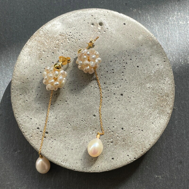 【楽天市場】【BONVO ボンボ】 PEARL DROP ロング ピアス：import select LandC