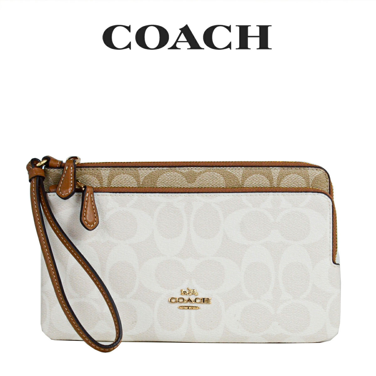 【楽天市場】コーチ COACH アウトレット レディース 財布 リストレット型財布 C7313 IMRFI(チョーク×グレイシャー ホワイト ...