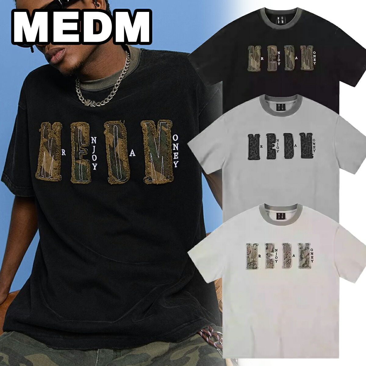 【楽天市場】MEDM Tシャツ ミスターエンジョイダマネー ストリート 半袖 オーバーサイズ ロゴ LOGO ヒップホップ カジュアル トップス メンズ レディース ユニセックス[衣類]ユ ...