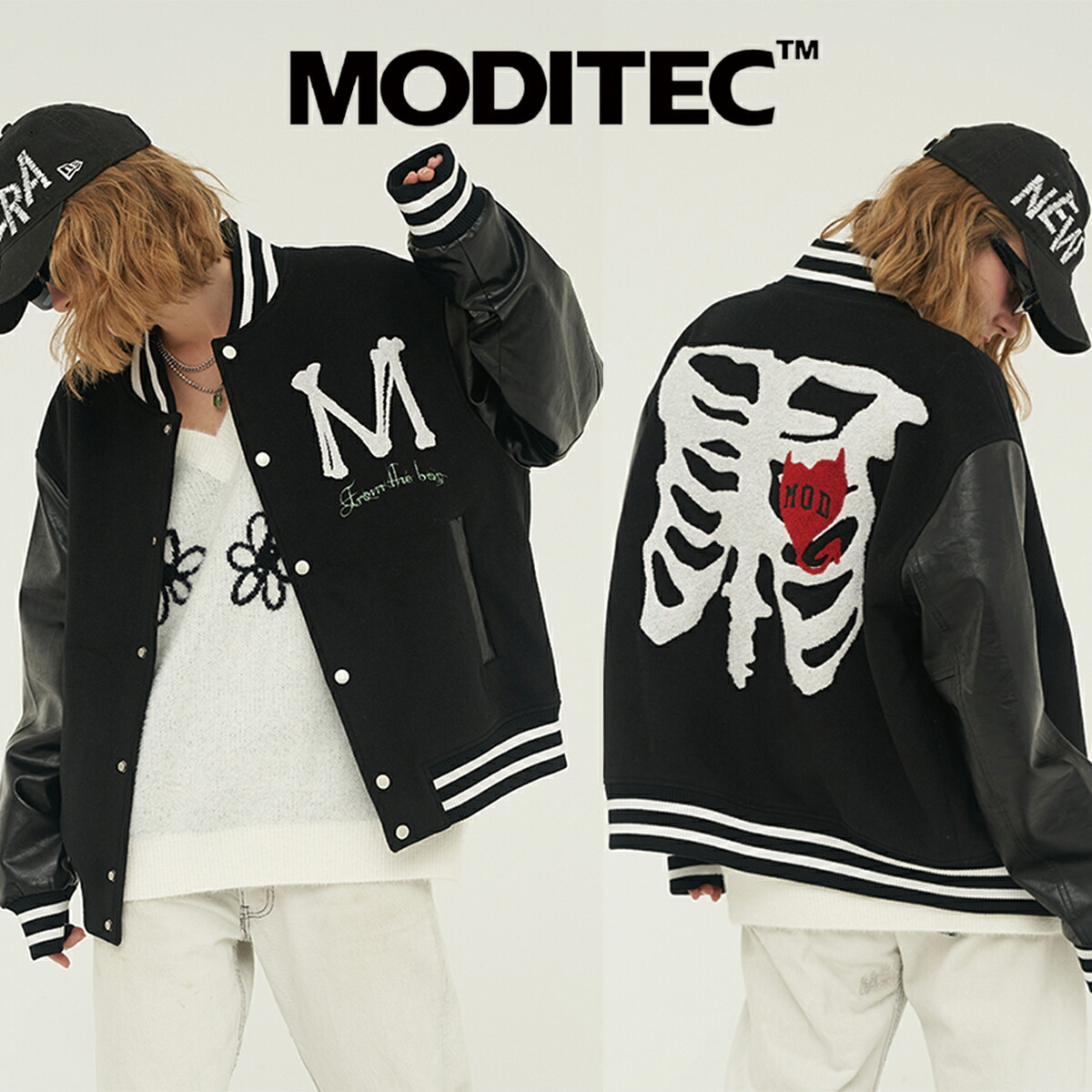 【楽天市場】正規品 MODITEC モディテック スタジャン ベースボールジャケット ロゴ アウター 話題 人気 ストリート 芸能人愛用 大人気 ユニセックス [衣類]：WILLS