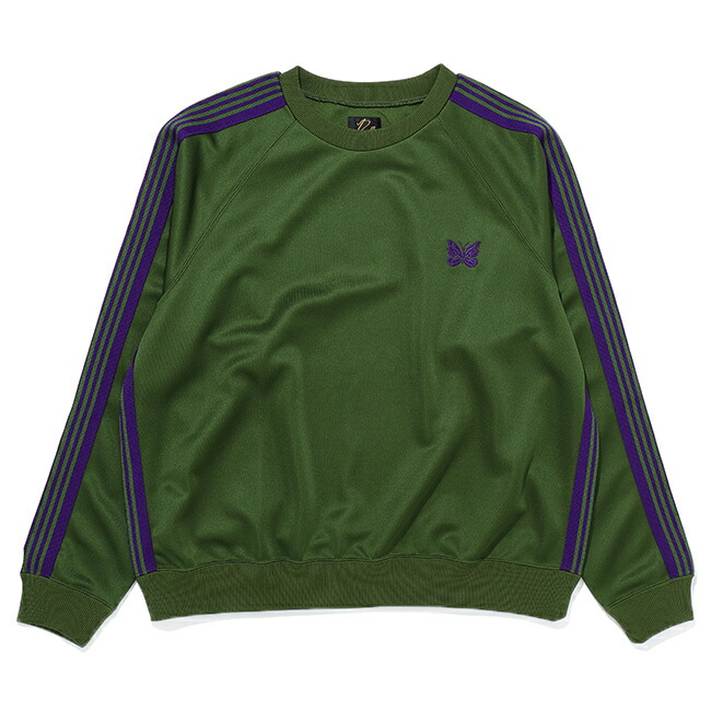 【楽天市場】ニードルズ/NEEDLES トレーナー アパレル メンズ TRACK CREW NECK SHIRT - POLY SMOOTH スウェット IVY GREEN NS245 ...