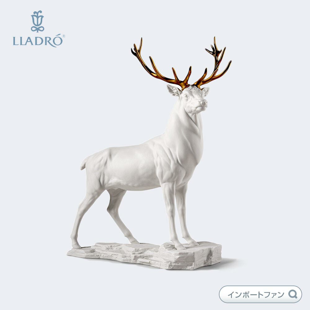 【楽天市場】リヤドロ シカ 鹿 ホワイト コッパー 動物 01009771 LLADRO Deer Sculpture. White ...