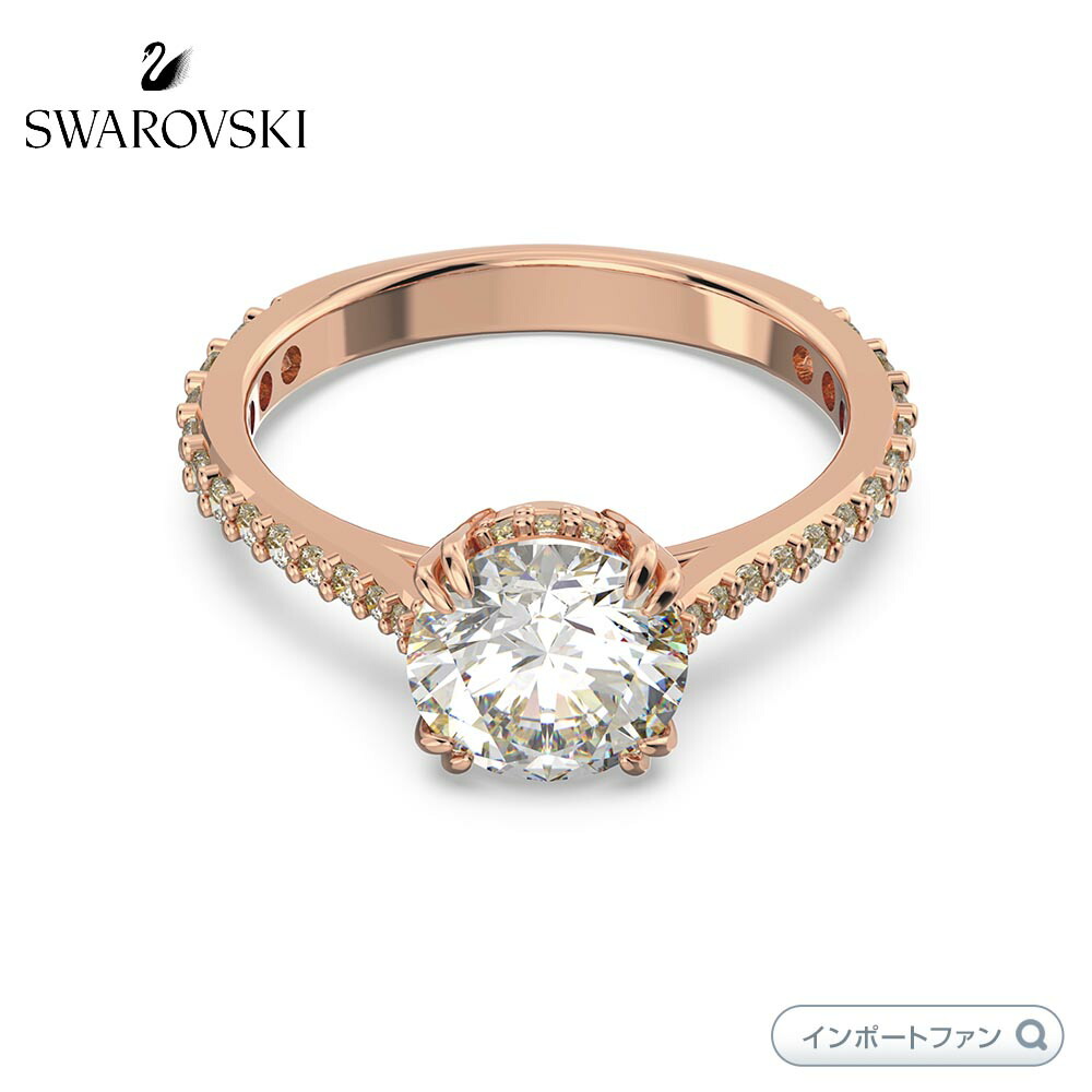 【楽天市場】スワロフスキー スティラ リング 指輪 ラウンドカット パヴェ ホワイト ローズゴールドトーン・プレーティング 5642644 ...