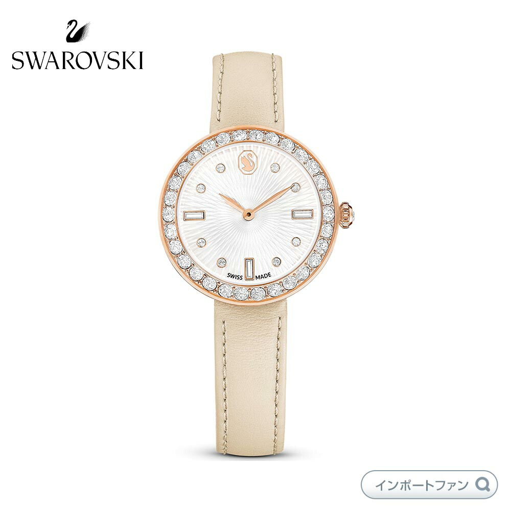 【楽天市場】スワロフスキー ケルタ ウォッチ 腕時計 スイス製 レザーストラップ グレー ローズゴールドトーン仕上げ 5672968 ...