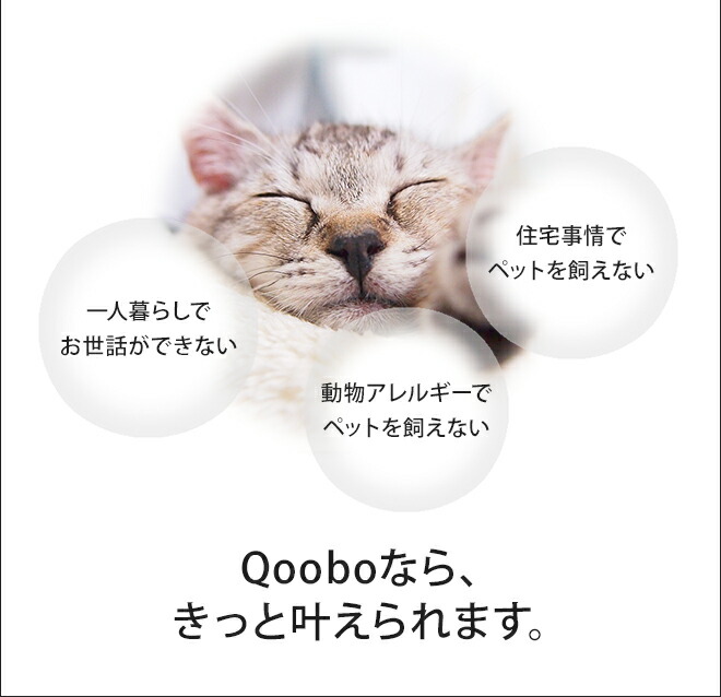 動物型ロボット クッション Qoobo クーボ しっぽクッション 電子ペット アニマルロボット セラピーロボット 癒し 猫 ねこ 尻尾 ユカイ工学