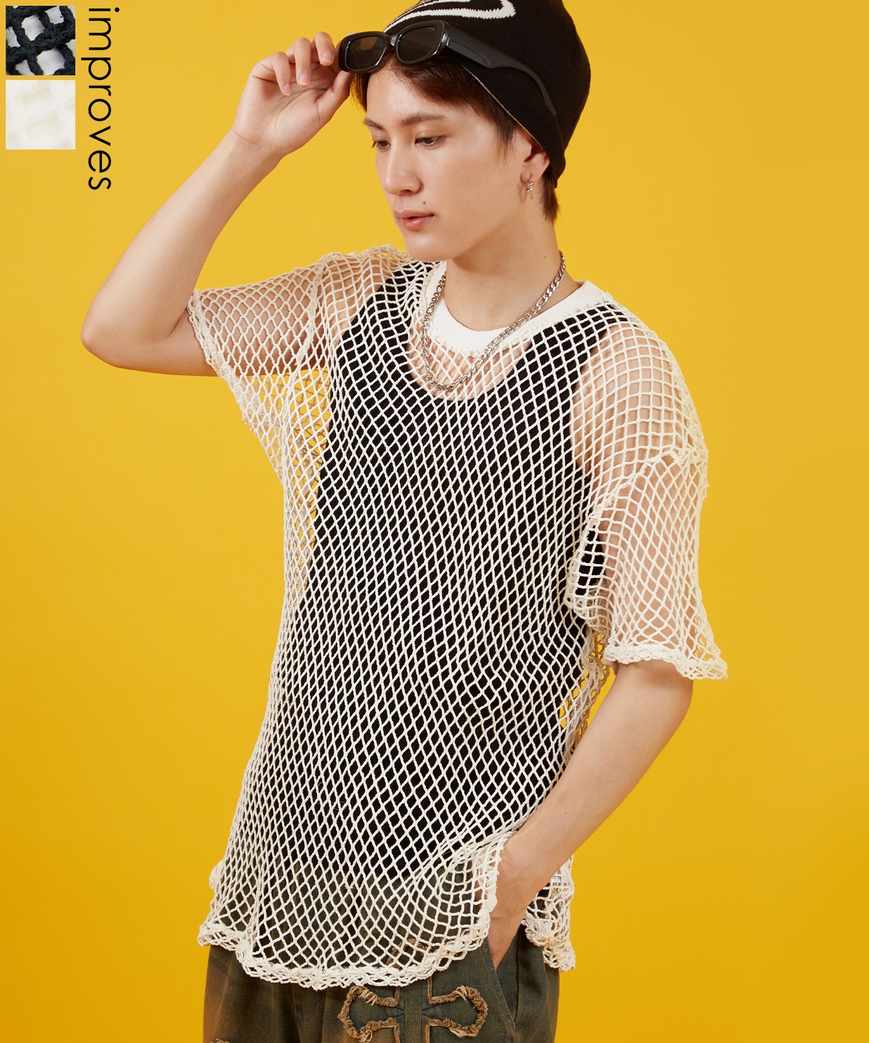 【楽天市場】【SALE / 22%OFF】メッシュTシャツ メンズ レディース 半袖 粗編みTシャツ コットン100％ レイヤード トップス ストリート Y2K ファッション ブラック ...