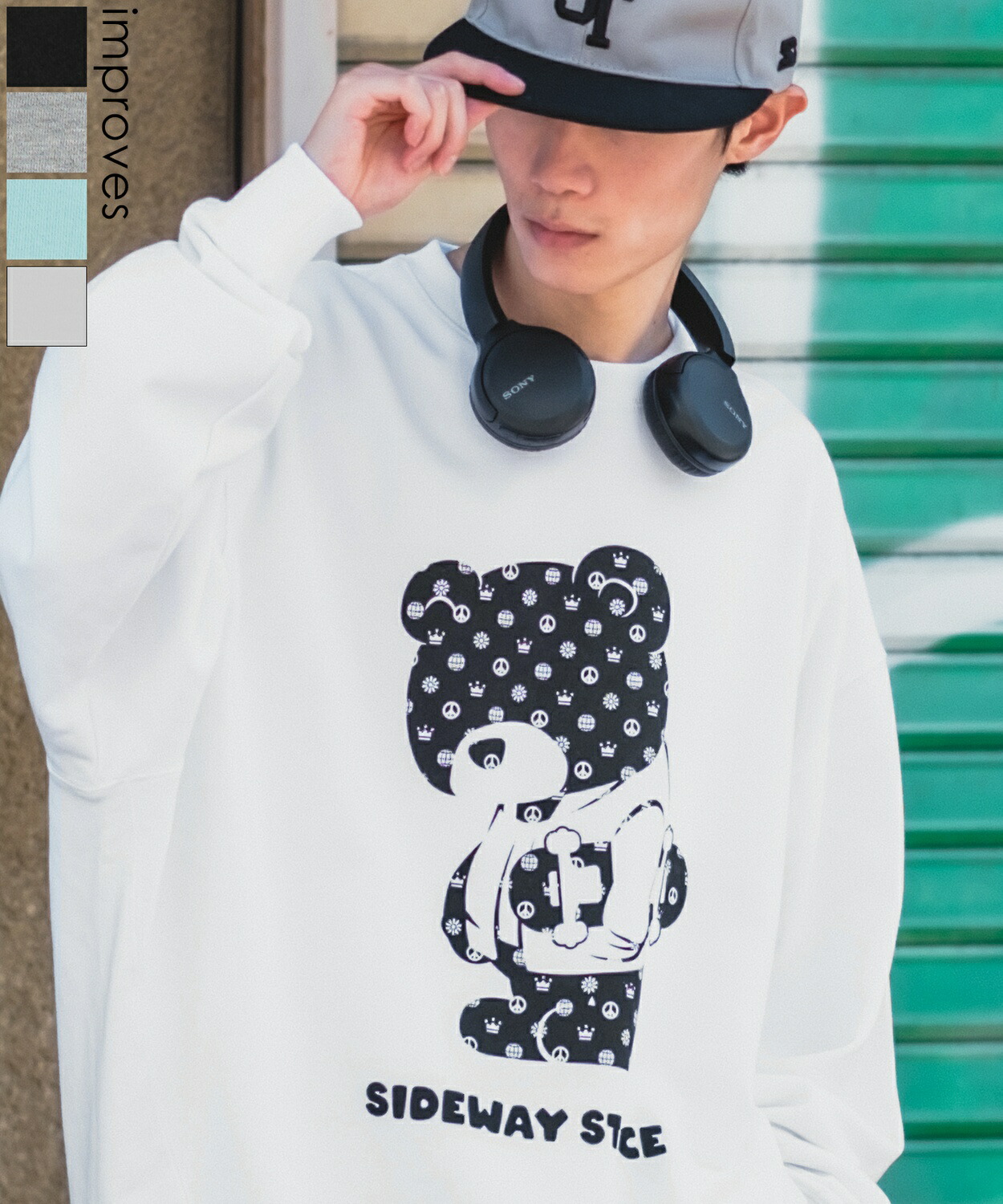 【楽天市場】トレーナー メンズ レディース SIDEWAY STANCE サイドウェイスタンス オリジナルプリント グラフィック スウェット モノグラムベア オーバーサイズ 大きめ アメカジ ...
