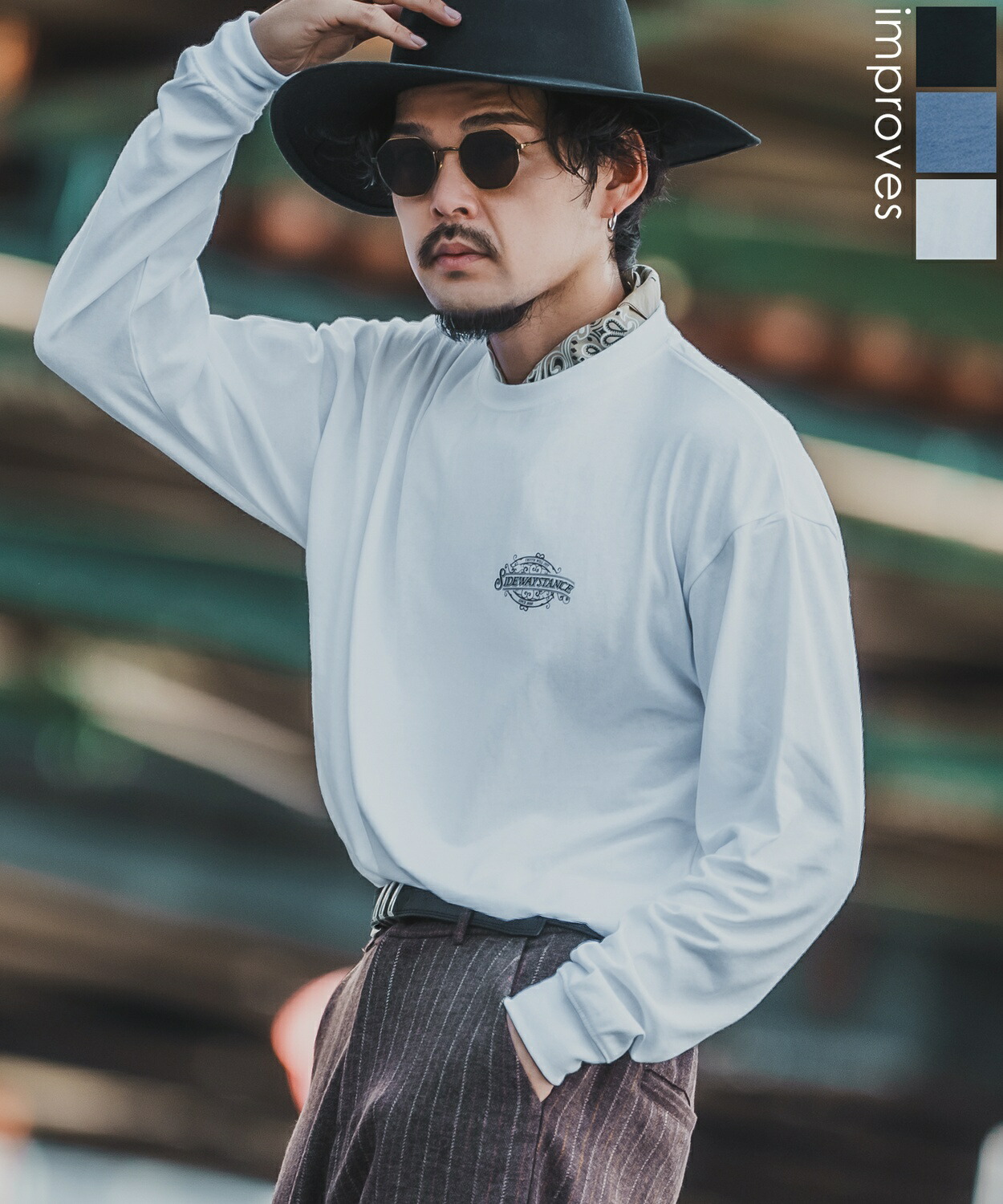 【楽天市場】【SALE / 32%OFF】長袖Tシャツ メンズ レディース SIDEWAY STANCE サイドウェイスタンス ロンT カットソー ラベルロゴ アメカジ カジュアル Y2K ...