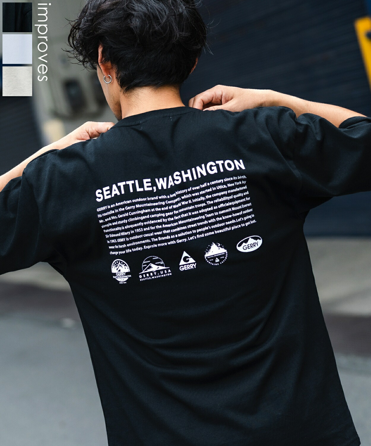【楽天市場】半袖Tシャツ メンズ レディース GERRY ジェリー 別注 バックプリント マウントロゴ アイコニック ロゴ 刺しゅう 半袖T Tシャツ カットソー スポーツライク アウトドア ...