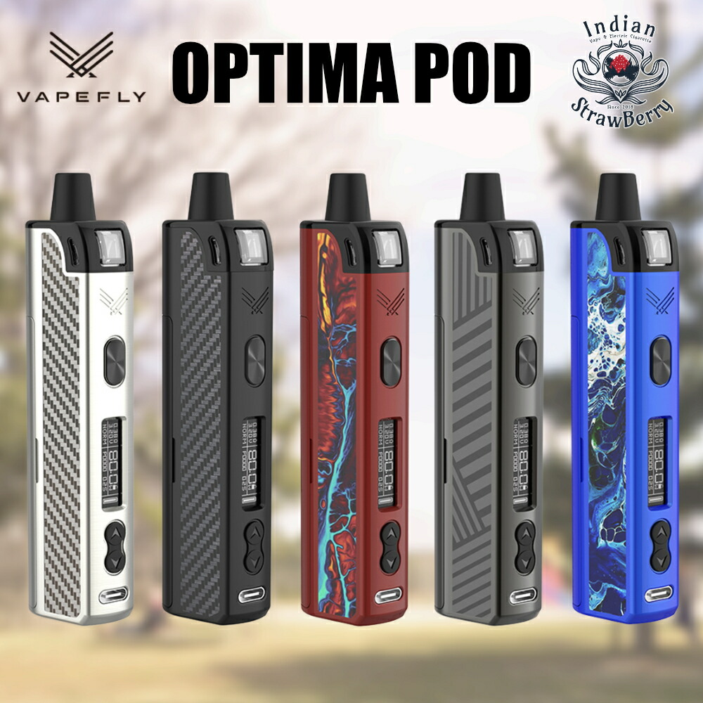 【楽天市場】【メッシュビルド対応】Vapefly Optima 80W Pod Mod Kit：Indian Strawberry 楽天市場店