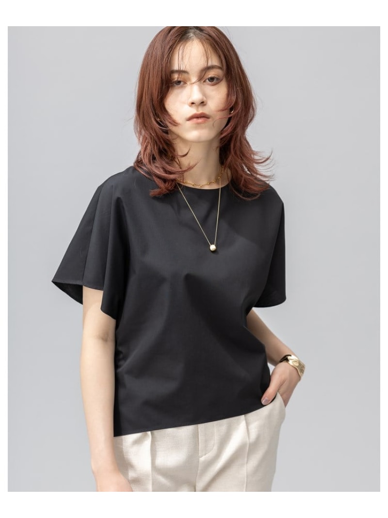 【楽天市場】【SALE／55%OFF】【洗える/UVケア/接触冷感/SETUP可能】ブロード素材フレンチブラウス INDIVI インディヴィ トップス シャツ・ブラウス グレー ブラック ...