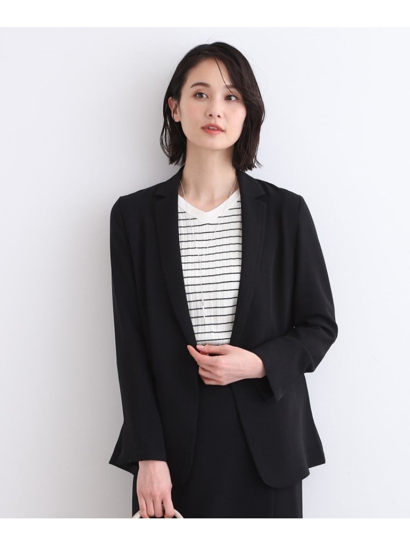 【楽天市場】【SALE／50%OFF】【こなれSETUP/裏なし/UVケア/吸水速乾】テーラードカラージャケット INDIVI インディヴィ スーツ・フォーマル セットアップスーツ ネイビー ...