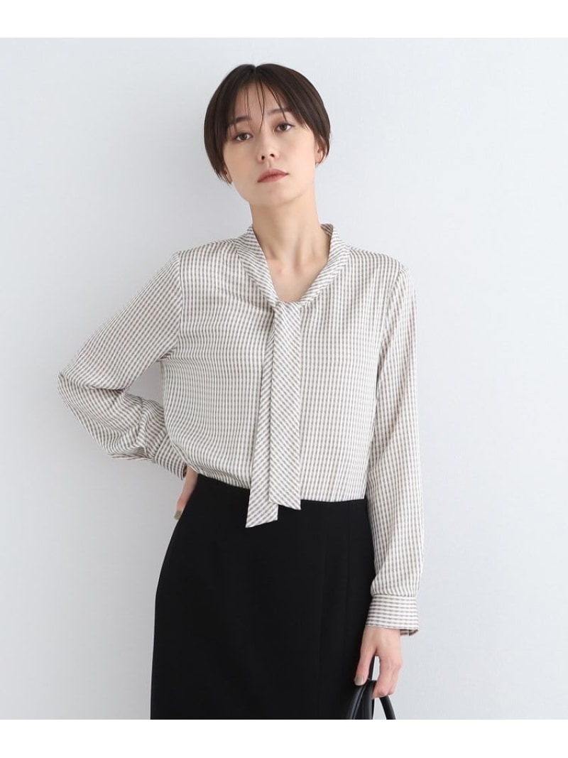 【楽天市場】【SALE／46%OFF】【日本製/通勤服】幾何学柄ボウタイブラウス INDIVI インディヴィ トップス シャツ・ブラウス グレー【RBA_E】【送料無料】[Rakuten ...
