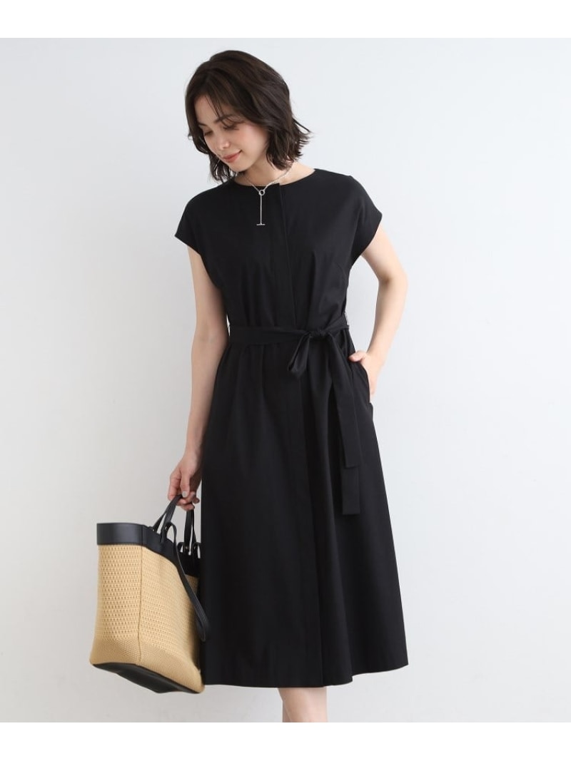 【楽天市場】【UVケア/接触冷感/2WAY/SETUP可能】麻混ストレッチ ジレ風ワンピースジャケット INDIVI インディヴィ ワンピース・ドレス その他のワンピース・ドレス ブラック ...