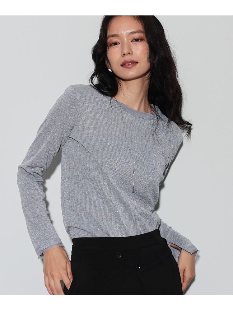 【楽天市場】【SALE／10%OFF】ラメリブカットソートップス GALLEST インディヴィ トップス カットソー・Tシャツ グレー ホワイト ブラック【RBA_E】【送料無料 ...