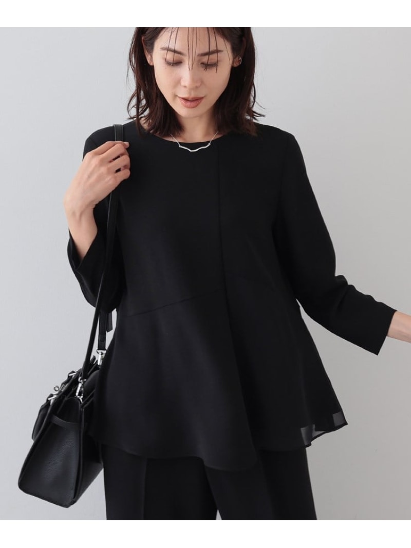 【楽天市場】【SALE／5%OFF】【着る日傘/遮熱/UVケア】ペプラムデザインブラウス INDIVI インディヴィ トップス シャツ・ブラウス ブラック グリーン ベージュ ネイビー【RBA ...