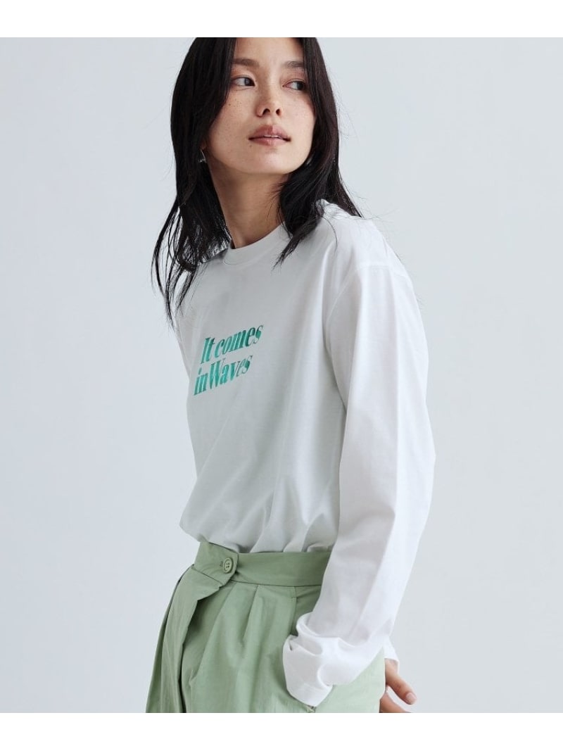 【楽天市場】【SALE／36%OFF】メタリックロゴロングスリーブTシャツ GALLEST インディヴィ トップス カットソー・Tシャツ ホワイト【RBA_E】[Rakuten Fashion ...