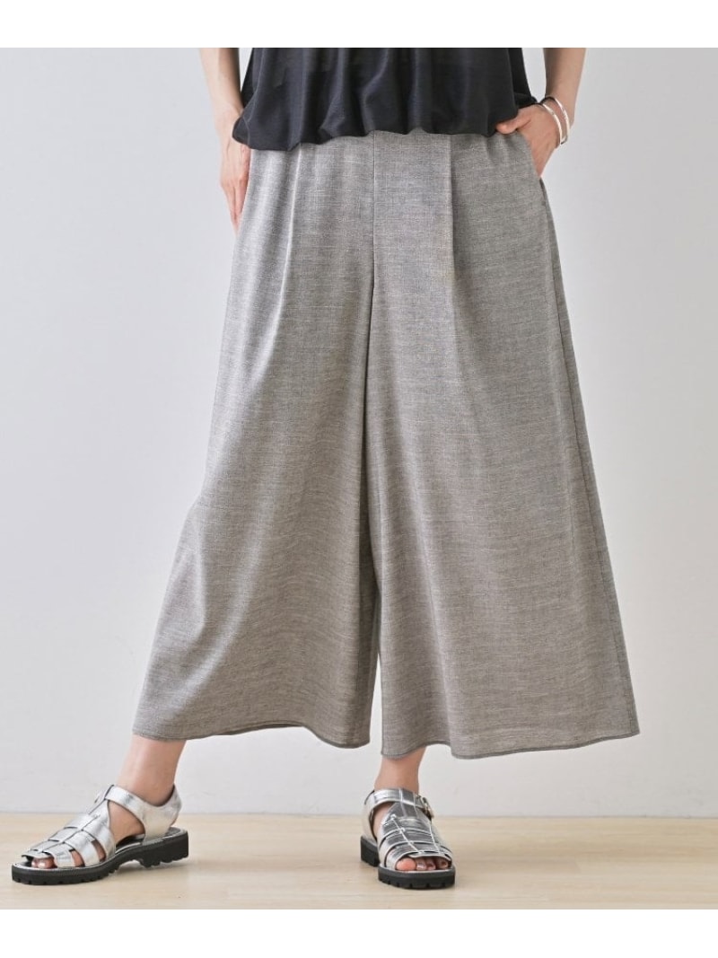 【楽天市場】【SALE／5%OFF】【洗える/清涼感 】ワイドフレアパンツ/スカーチョ INDIVI インディヴィ パンツ その他のパンツ グレー ブラック【RBA_E】【送料無料 ...