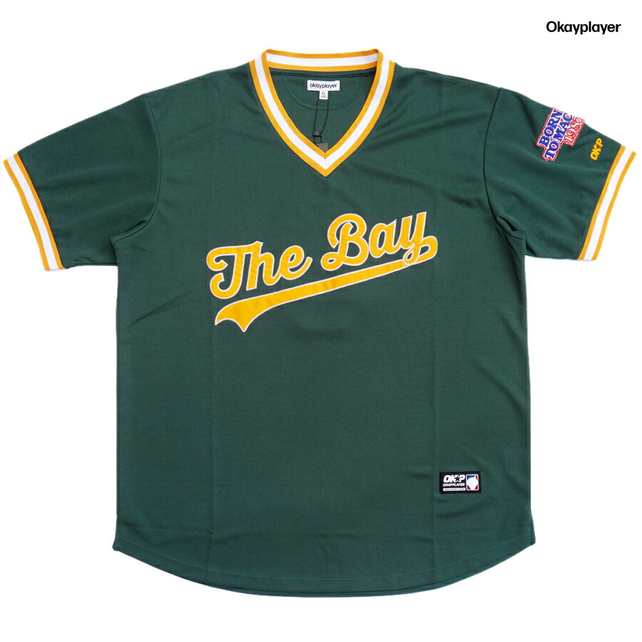 【楽天市場】【ポッキリプライス★送料無料★ラスト1点】OKAYPLAYER THE BAY JERSEY【GREEN】(L・XL・2XL)(通販 メンズ フットボール ジャージ シャツ 半袖 ...