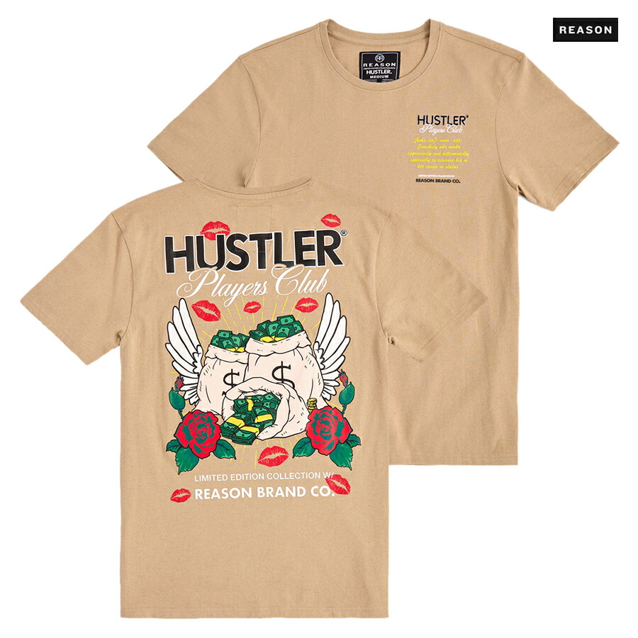【楽天市場】【送料無料】REASON CLOTHING × HUSTLER PLAYERS CLUB Tシャツ【KHAKI】(S・M・L・XL)(リーズン クロージング 服 通販 メンズ ...