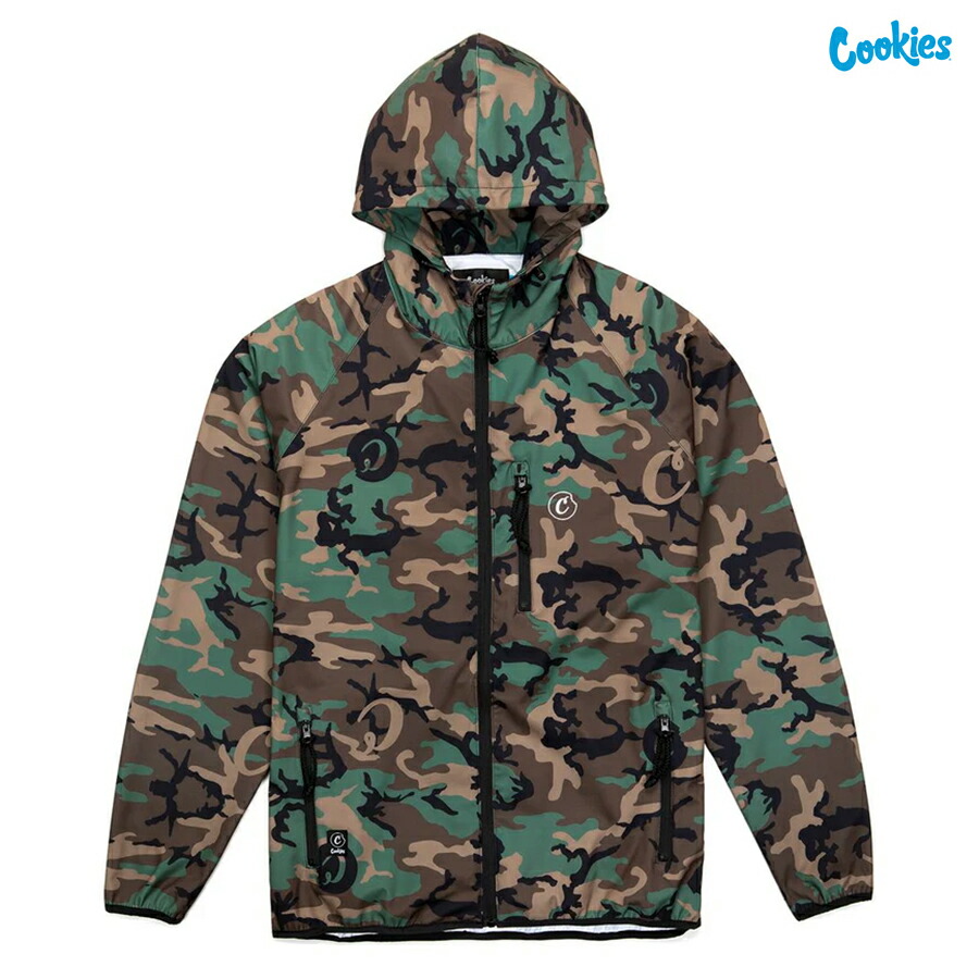 【楽天市場】【送料無料】COOKIES CORE WINDBREAKER JACKET【CAMOUFLAGE】(L・XL)(クッキーズ ...