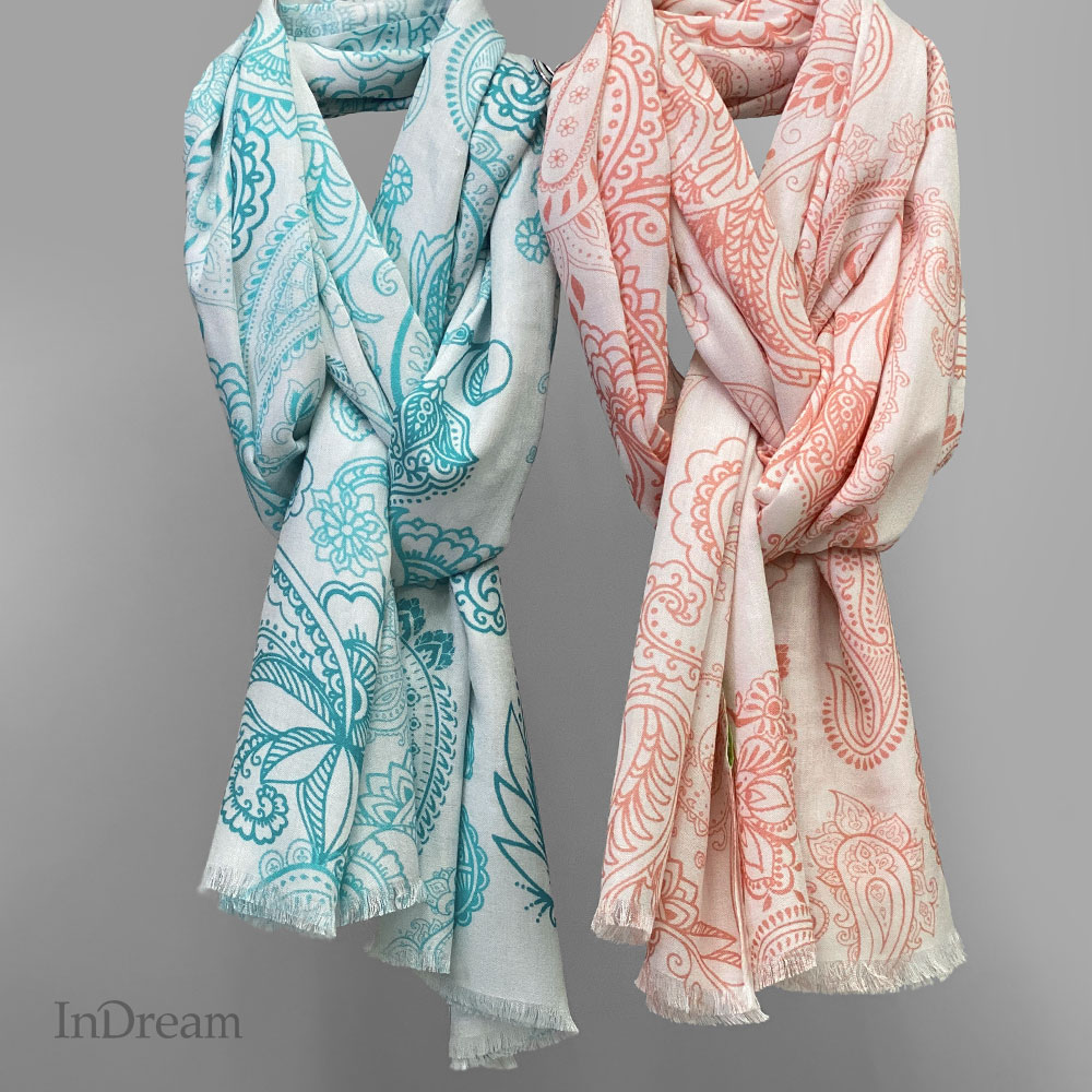 【楽天市場】PASHMA パシュマ ストール モダール マフラー 女性 ブルー 水色 ピンクオレンジ 誕生日 プレゼント 母の日 ギフト ...