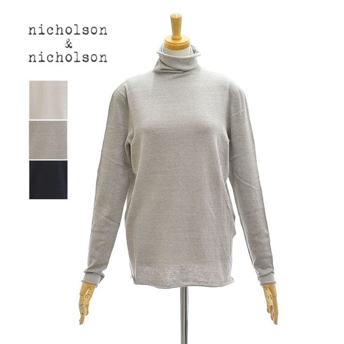【楽天市場】ニコルソンアンドニコルソン オーガニックコットン ハイネックプルオーバー nicholson&nicholson AGNES ...