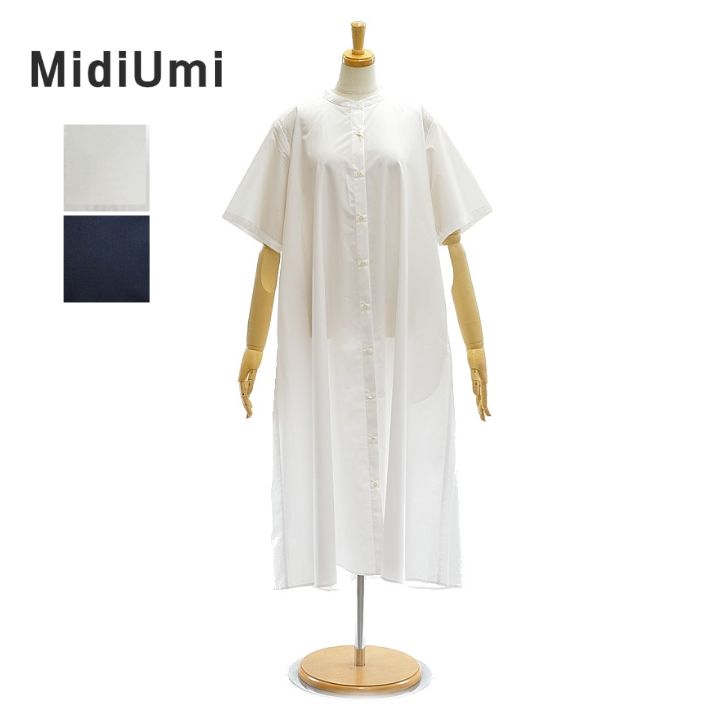 【楽天市場】ミディウミ ハーフスリーブAラインシャツワンピース 半袖 シャツワンピース 2-759905 レディース MidiUmi：INFINITY Co.，Ltd.