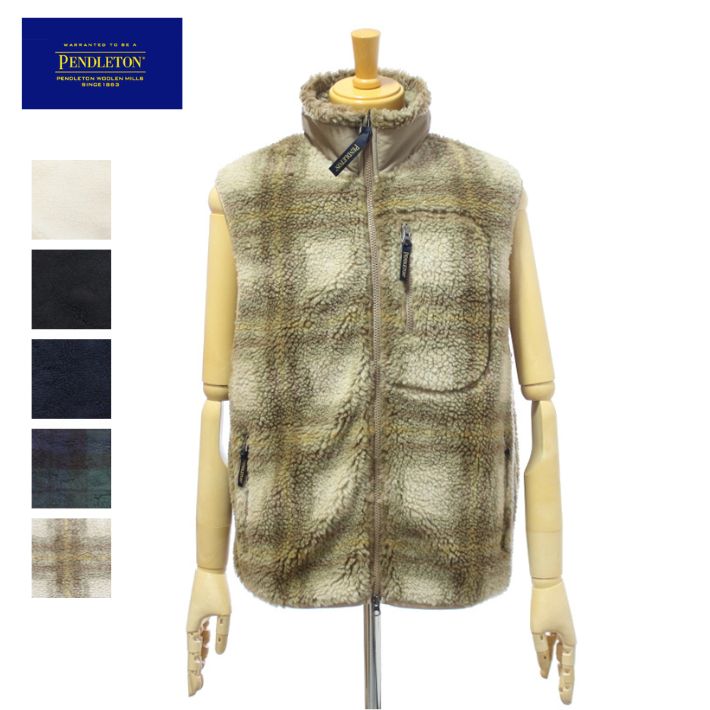 【楽天市場】ペンドルトン 4475-7017 メンズ ボア スタンドベスト フリース PENDLETON：INFINITY Co.，Ltd.