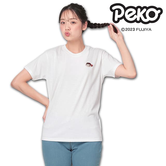 【楽天市場】[Peko]天竺半袖BOXTシャツペコちゃん Tシャツ レディーズ カジュアル 訪問看護 訪問介護 保育士 アンファミエ：ナース通販アンファミエ楽天市場店