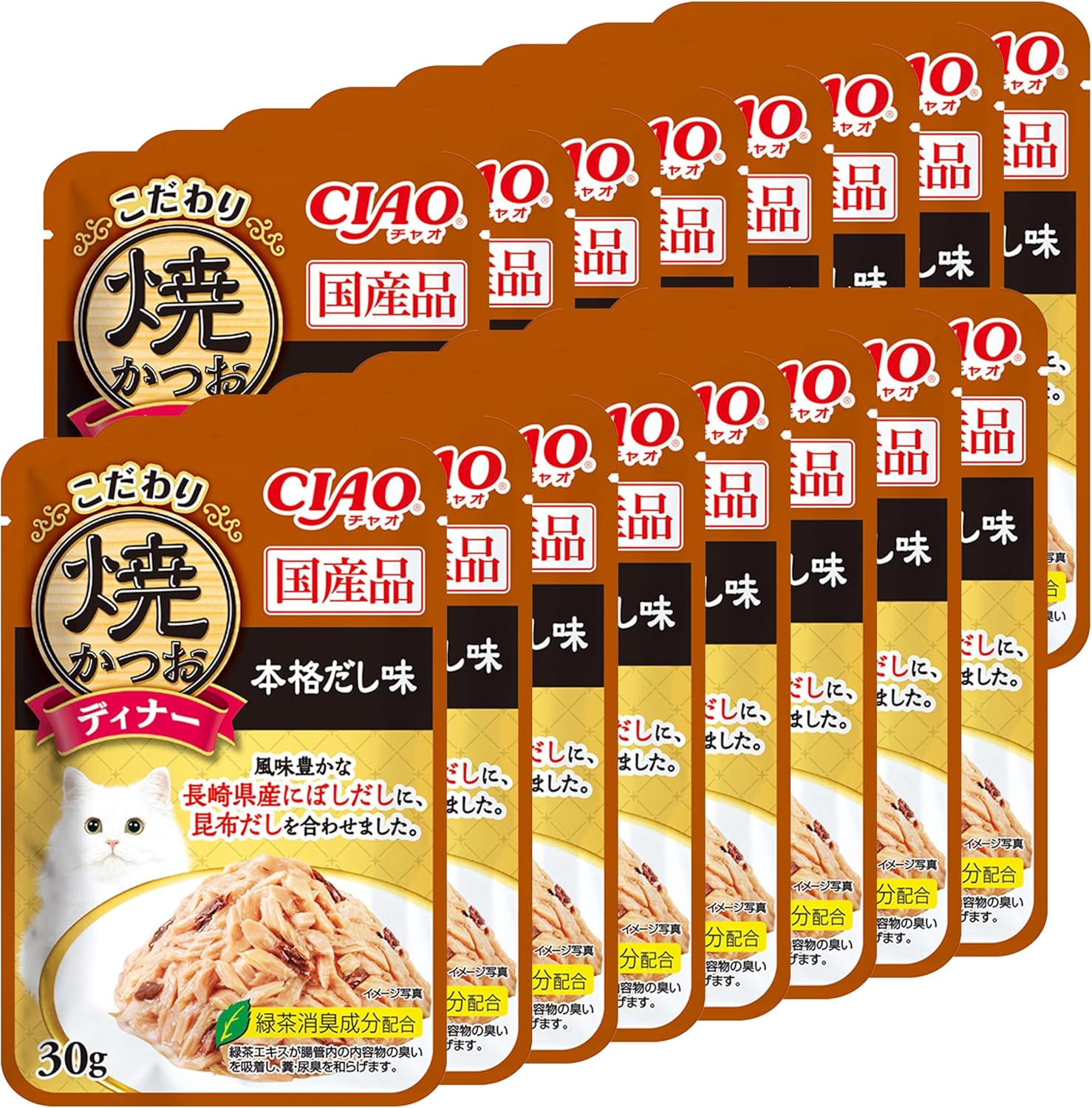 【楽天市場】【訳あり】チャオ (CIAO) CIAO (チャオ) こだわり焼かつおディナー 本格だし味 30g×16袋：iiKaKaKuのペット館
