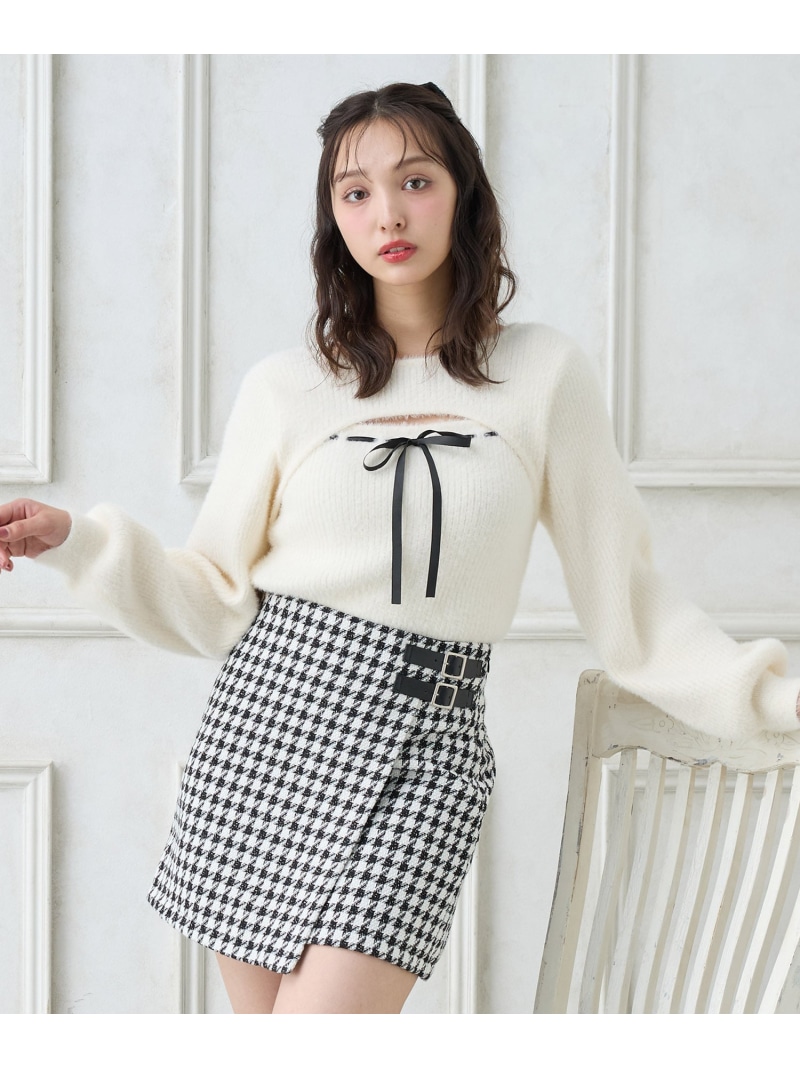 【楽天市場】12Gフェザーリブ デコルテオープンリボンニット INGNI イング トップス ニット ホワイト ピンク ブラック[Rakuten Fashion]：INGNI