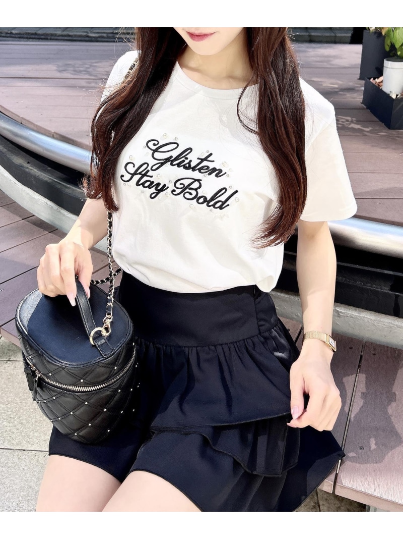 【楽天市場】【SALE／21%OFF】装飾付ふくれ刺繍ロゴTシャツ INGNI イング トップス カットソー・Tシャツ ホワイト ピンク ブラック【RBA_E】[Rakuten Fashion ...