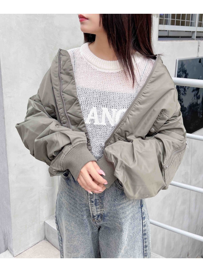 【楽天市場】【SALE／66%OFF】クロップド丈MA-1 INGNI イング ジャケット・アウター MA-1 グレー ブラック カーキグリーン【RBA_E】[Rakuten Fashion ...