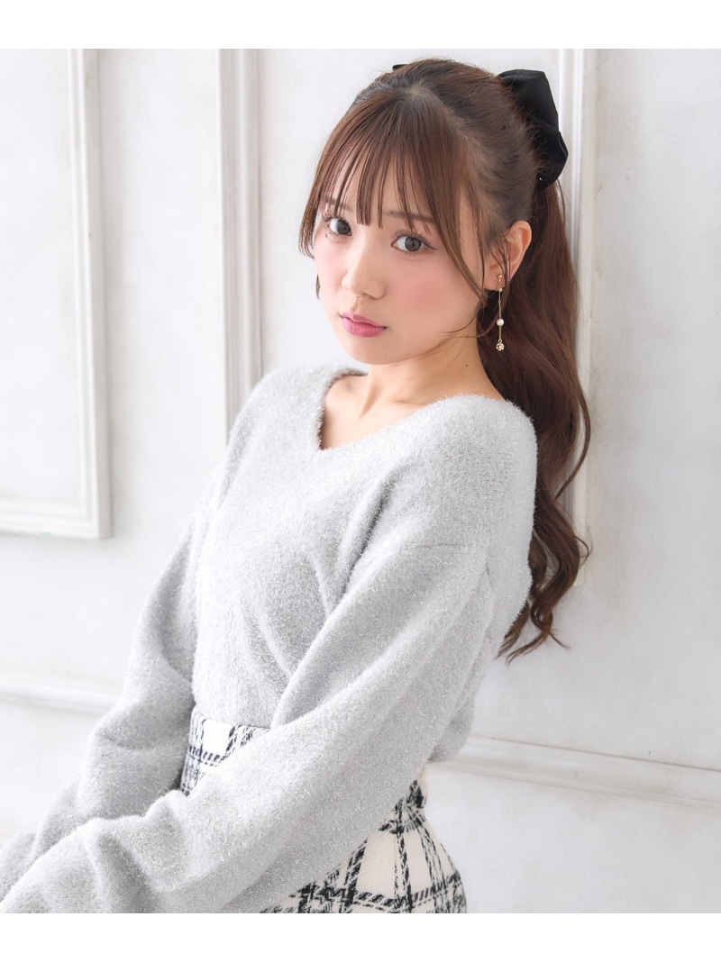 【楽天市場】【SALE／35%OFF】7G VNフェザーヤーンラメニット INGNI イング トップス ニット ブルー ピンク グレー【RBA_E】[Rakuten Fashion]：INGNI