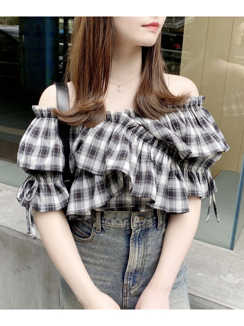 【楽天市場】【SALE／10%OFF】クロスフリルオフショルブラウス INGNI イング トップス シャツ・ブラウス ホワイト ブラック ピンク【RBA_E】[Rakuten Fashion ...