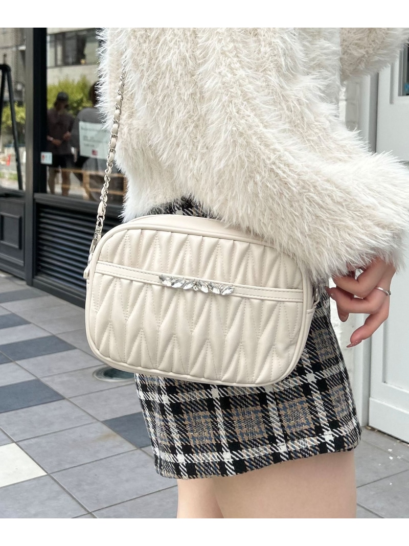 【楽天市場】【SALE／13%OFF】キルティングビジューショルダーバッグ INGNI イング バッグ ショルダーバッグ ピンク ブラック ...