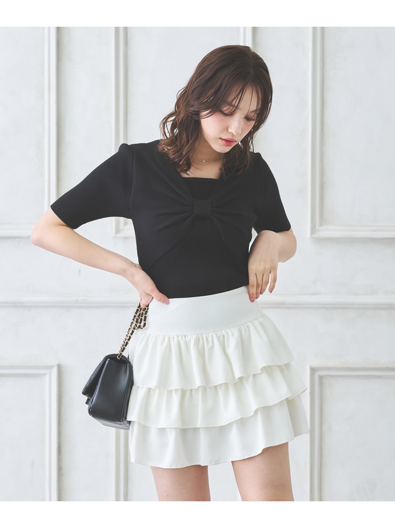 【楽天市場】【SALE／13%OFF】フリルミニスカパン INGNI イング スカート ミニスカート ブラック ホワイト【RBA_E】[Rakuten Fashion]：INGNI