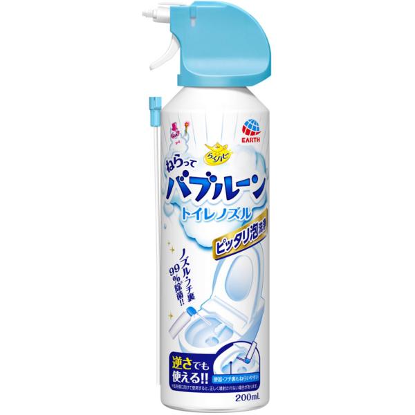 【楽天市場】アース製薬 らくハピ ねらって バブルーン トイレノズル トイレ掃除 泡洗浄 200ml：INNI SELECT・Global 対応
