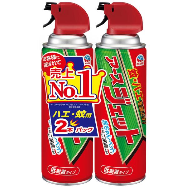 【楽天市場】アース製薬 アースジェット ハエ蚊・ゴキブリ 殺虫剤 スプレー 450ml×2本 (医薬部外品)：INNI SELECT・Global 対応