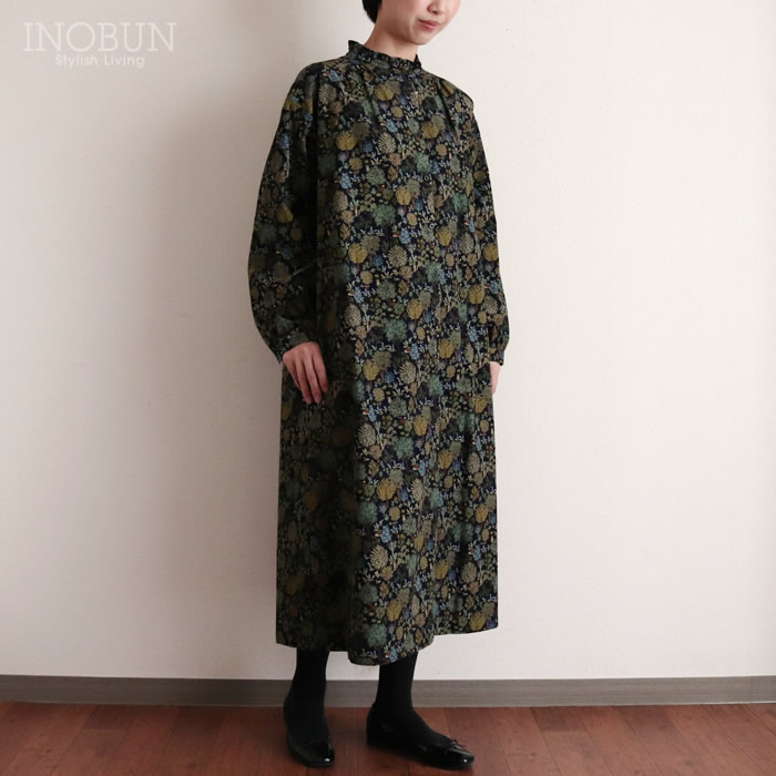 【楽天市場】Parkes 森の動物コーデュロイ スタンドフリルワンピース ネイビー Mサイズ パークス 2024年秋冬新作：イノブンオンラインショップ