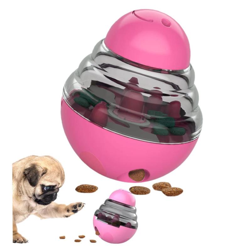 【楽天市場】犬 猫 給餌おもちゃ おやつボール 倒れない 早食い防止 知育トイ 玩具 餌入れ ペット ゆらゆら (ピンク)：亥子屋商店（INOKOYA）