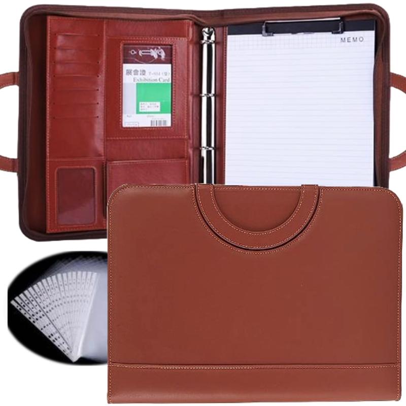【楽天市場】dilib 多機能 バインダー A4 二つ折り ファスナー付き クリップボード クリップファイル PUレザー フォルダー ジッパー バッグ型 ポケット付き 名刺入れ：亥子屋商店 ...